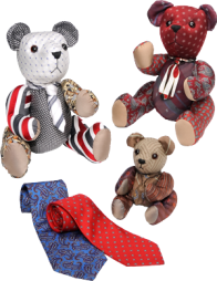 Necktie Bears – ReMinkie Memory Bears